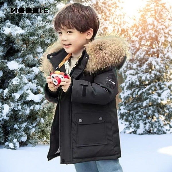 Куртка Мальчики MOOCIE молочно-голубой Полиэфирное волокно, размер 150 Зима Синтепух купить c ...