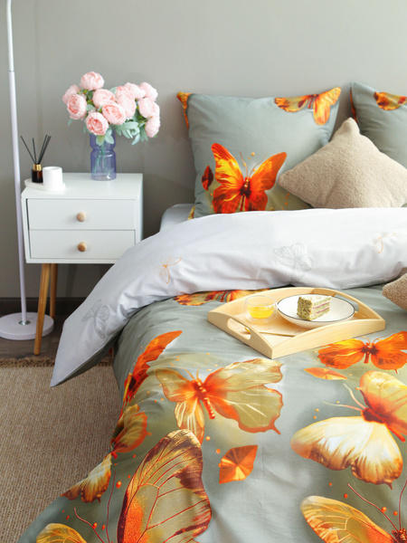 Комплект постельного белья Sofitex Двуспальный с простыней ЕвроПоплин 2-спальное с Евро ...