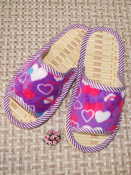 Тапочки Женский, размер 36, 37 R (средняя) розовый, белый Открытый нос На любой сезон купить c ...