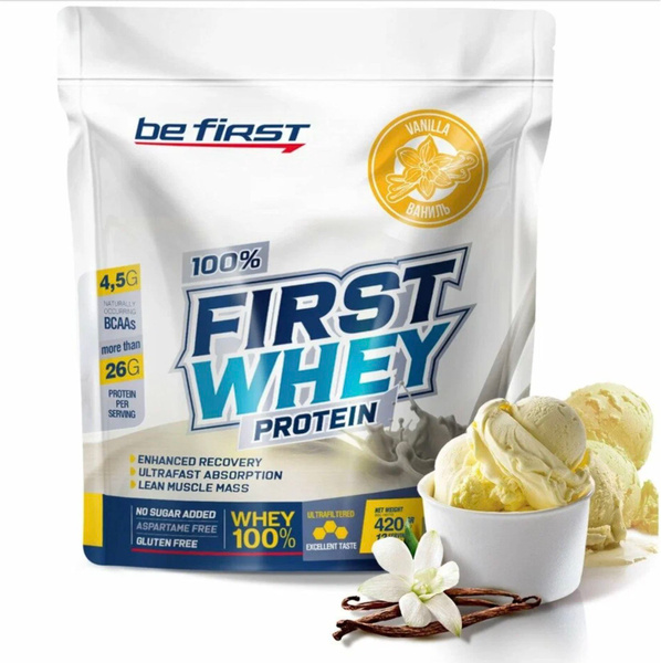 Be First 100% FIRST WHEY Протеин 420 г ваниль купить на OZON по низкой ...