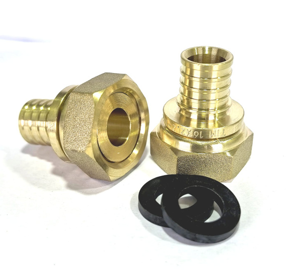 Переходник с накидной гайкой и плоской прокладкой 16х1/2 ВН TIM - (5 шт) купить на OZON по ...