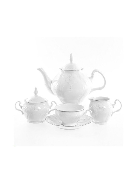 Сервиз чайный, кофейный Глазурованное покрытие, Чайник в комплекте Thun, на 6 перс. купить c ...