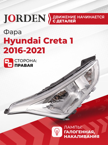 Фара для Хендай Крета Hyundai Creta 1 2016-2021 правый светодиодный LED ...