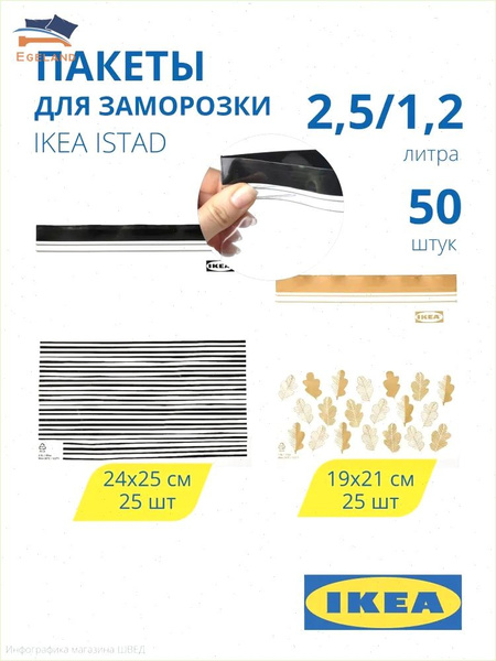 IKEA Зип пакет, 24x25 \ 19x21 см купить на OZON по низкой цене (3087238937)