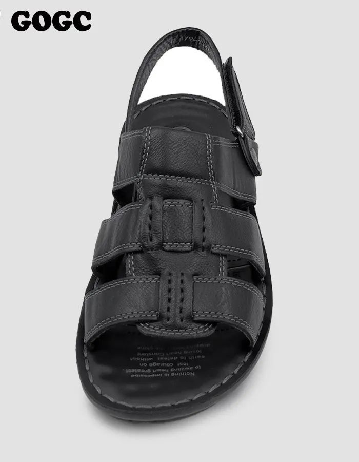 Сандалии Мужской GOGC, размер 41 Синтетическая кожа Рельефный рисунок подошвы Демисезон Россия ...