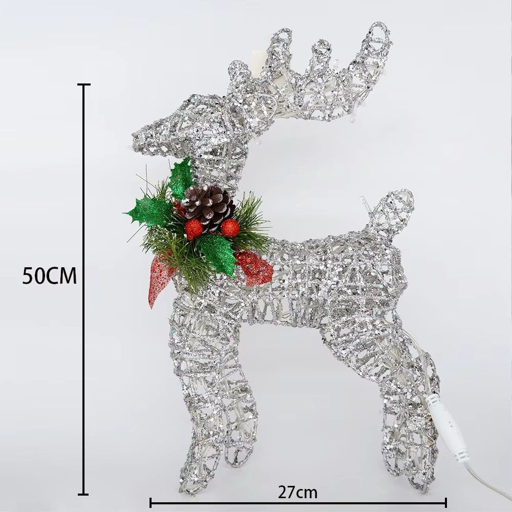 Олень светящийся светодиодный новогодний 50 см золотой купить c ...