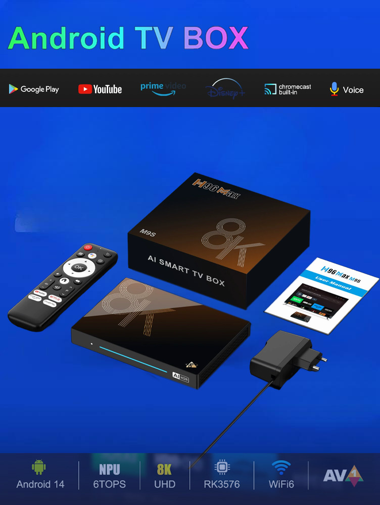 Караоке-система Смарт - телевизор Android 11 H96 Max M96 4GB 32GB Wifi 6 BT5.2 1000M ...