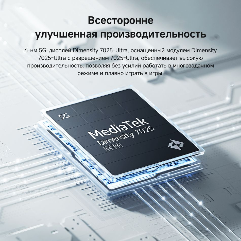 Смартфон Poco M7 Pro-6 256 ГБ 8 ГБ Серый, Прозрачный 6.67 OLED/AMOLED ...