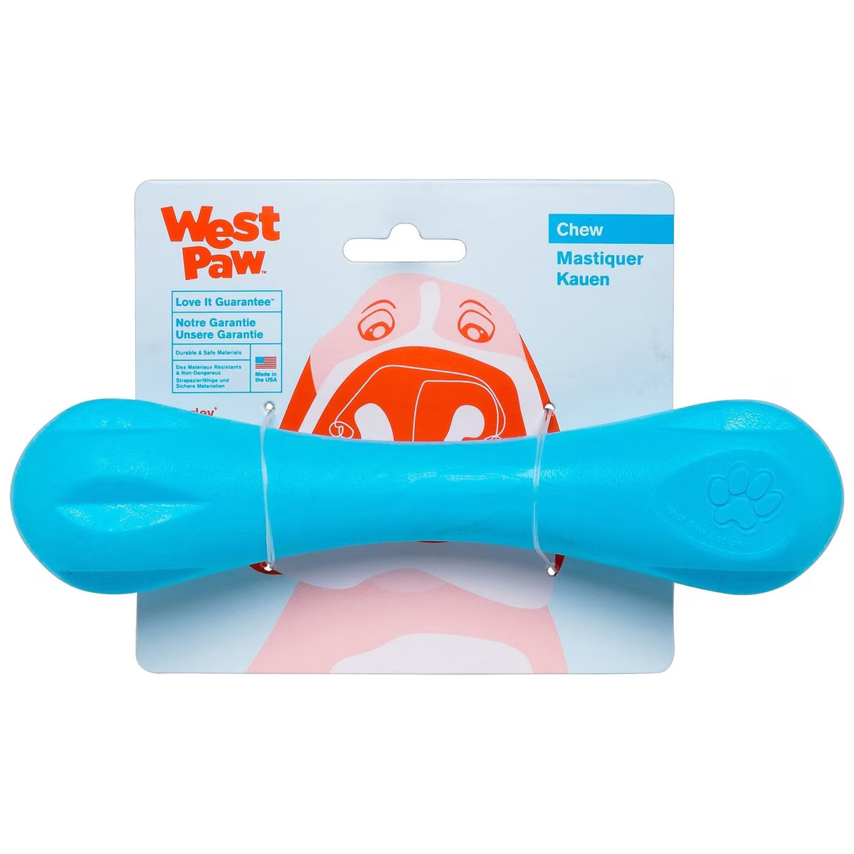 West Paw Hurley Dog Bone Игрушка для собак Кость, размер S, голубая ...