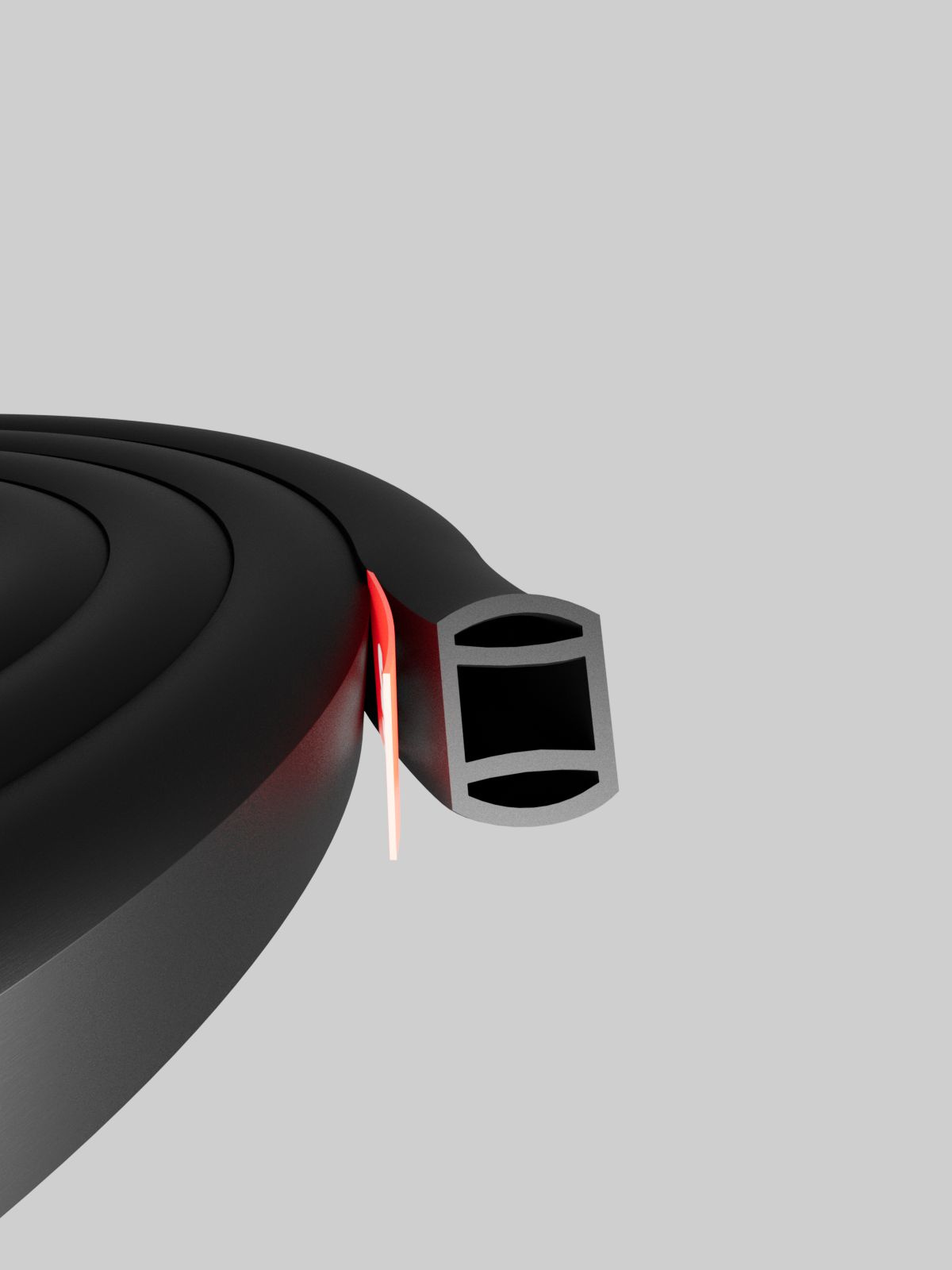 Уплотнитель самоклеющийся для двери, Industrial, 3-камерный, INOXO ...