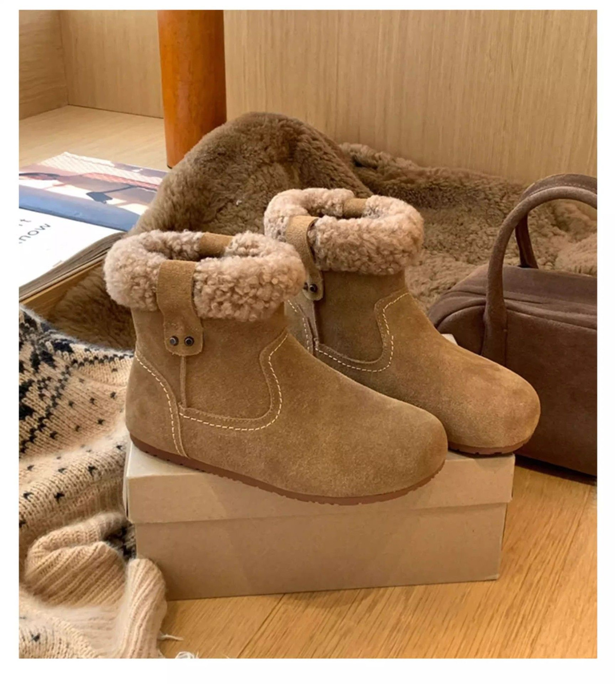 Дутики Женский кэмел EVA Зима Молния R (средняя) купить c доставкой на ...