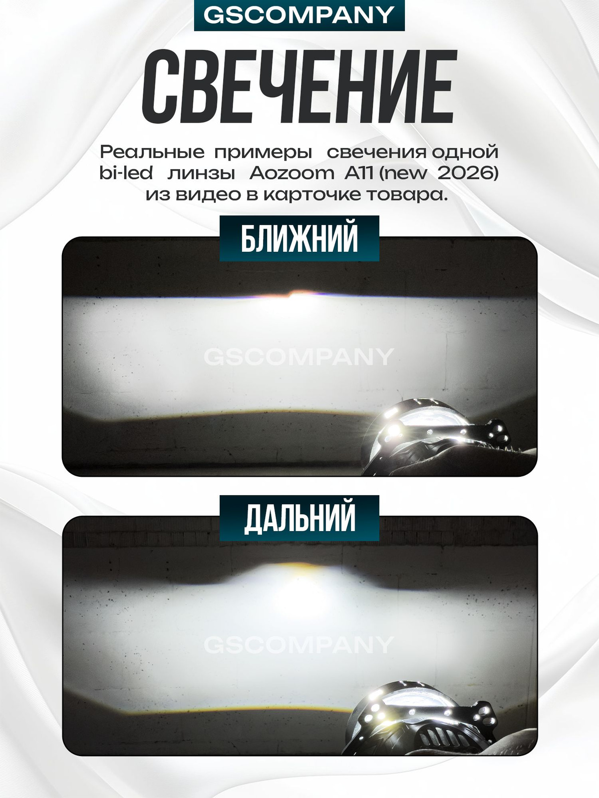 Bi-LED линзы Aozoom A11 56w для адаптив фар Infiniti QX80 2017-2020 ...