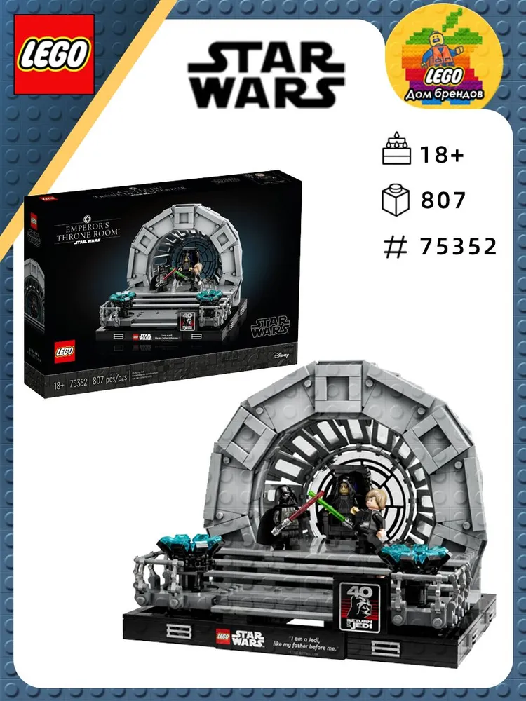 Конструктор lego Star Wars 75352 Диорама Тронный зал императора,18+,807 ...