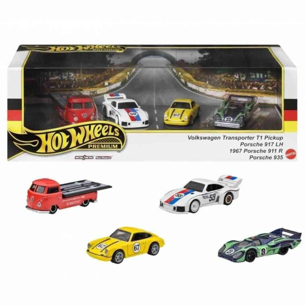 Набор из четырех Машинок Hot Wheels Premium Display Set Porsche 917 935 ...
