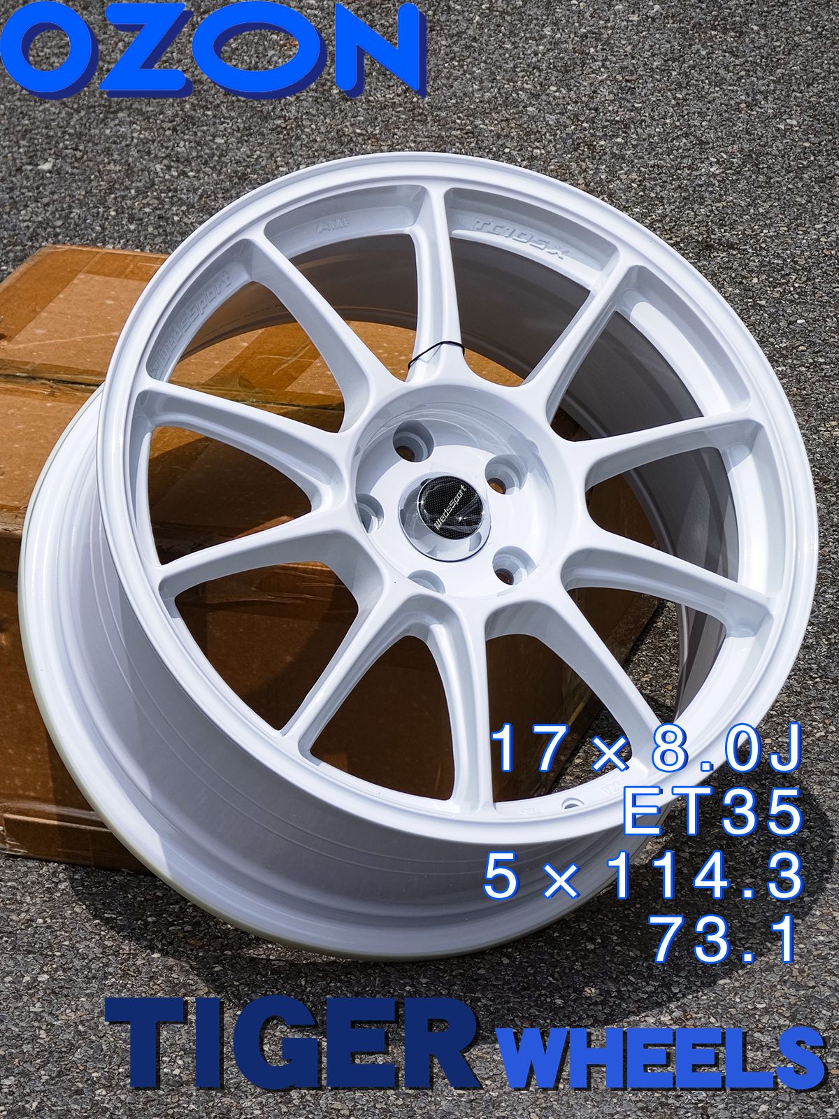 Колесный диск TIGER WHEELS 17x8" PCD5x114.3 ET35 D73.1 Литой 1043X ...