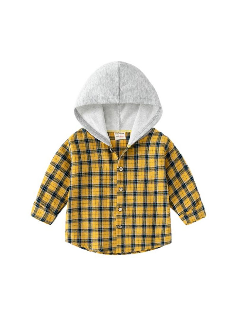 Рубашка Мальчики желтый Длинный Хлопок Полоска, Клетка, размер 110 ...