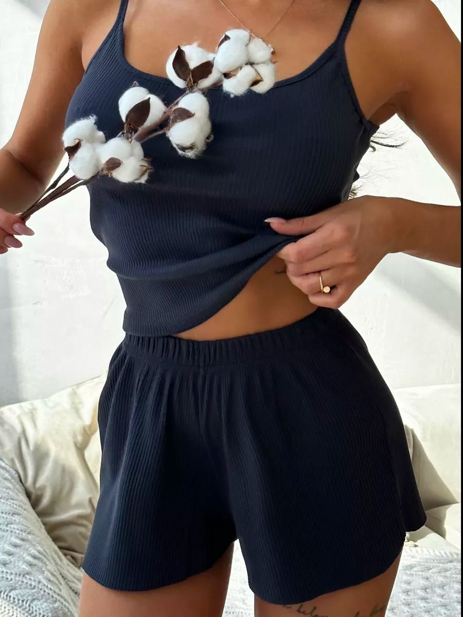 Пижама Женский TLUDA с брюками, с открытыми плечами Breathable ...