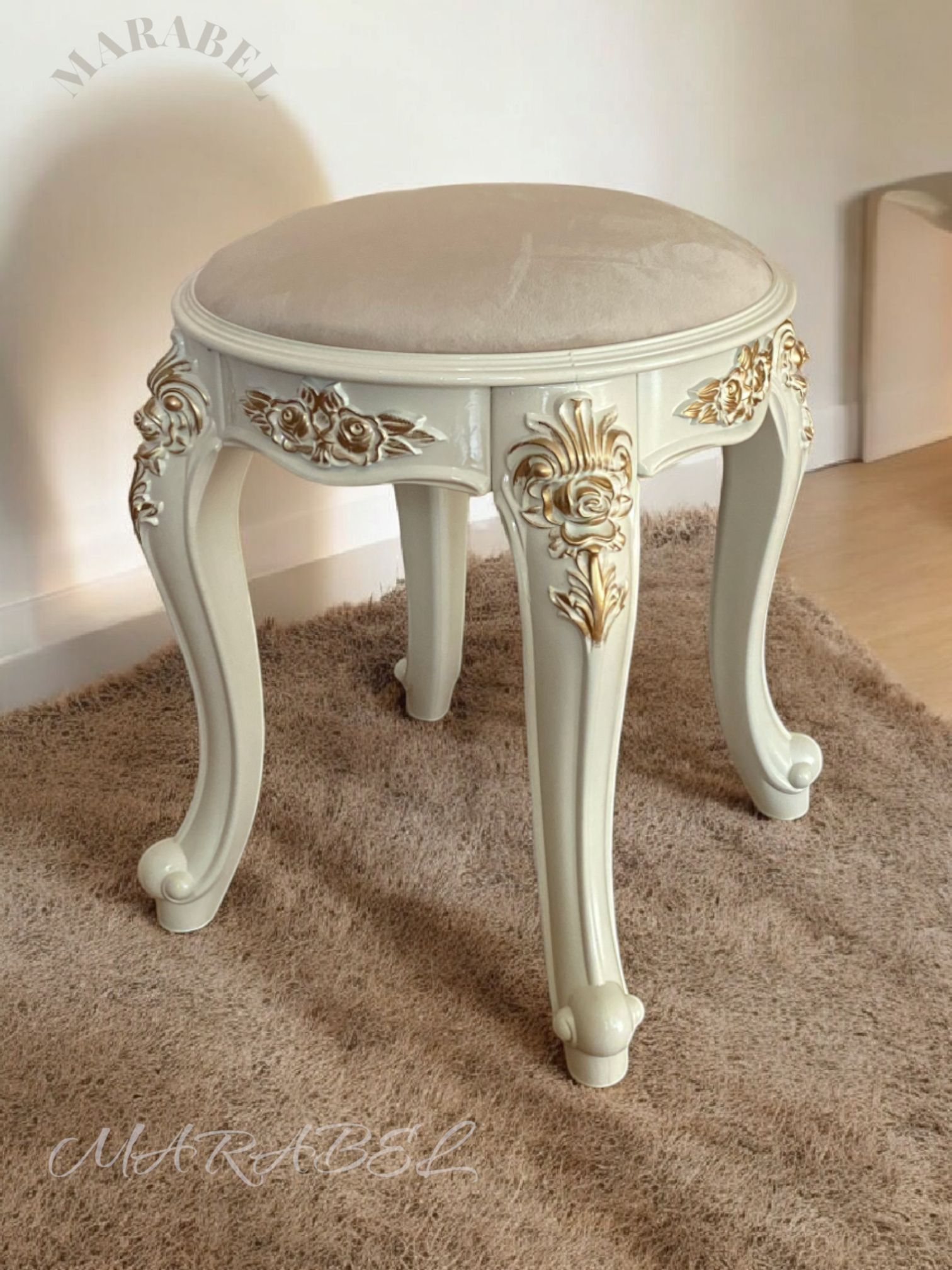 Пуф MARABEL Пуфик-круглый-мягкий, Микровелюр, 40х38х44 см купить c ...