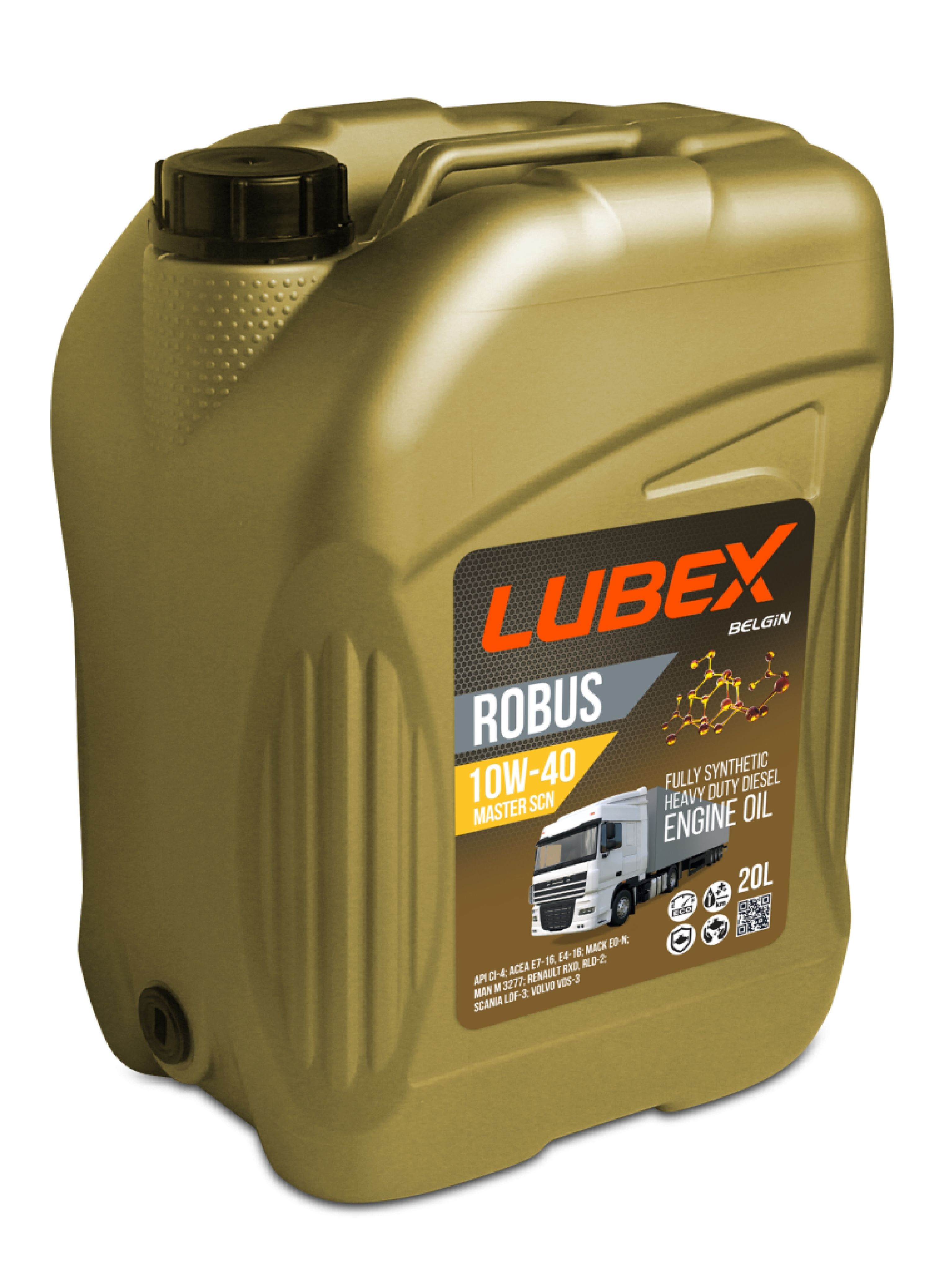 Масло моторное LUBEX ROBUS MASTER SCN 10W-40 Синтетическое 20 л L019 ...