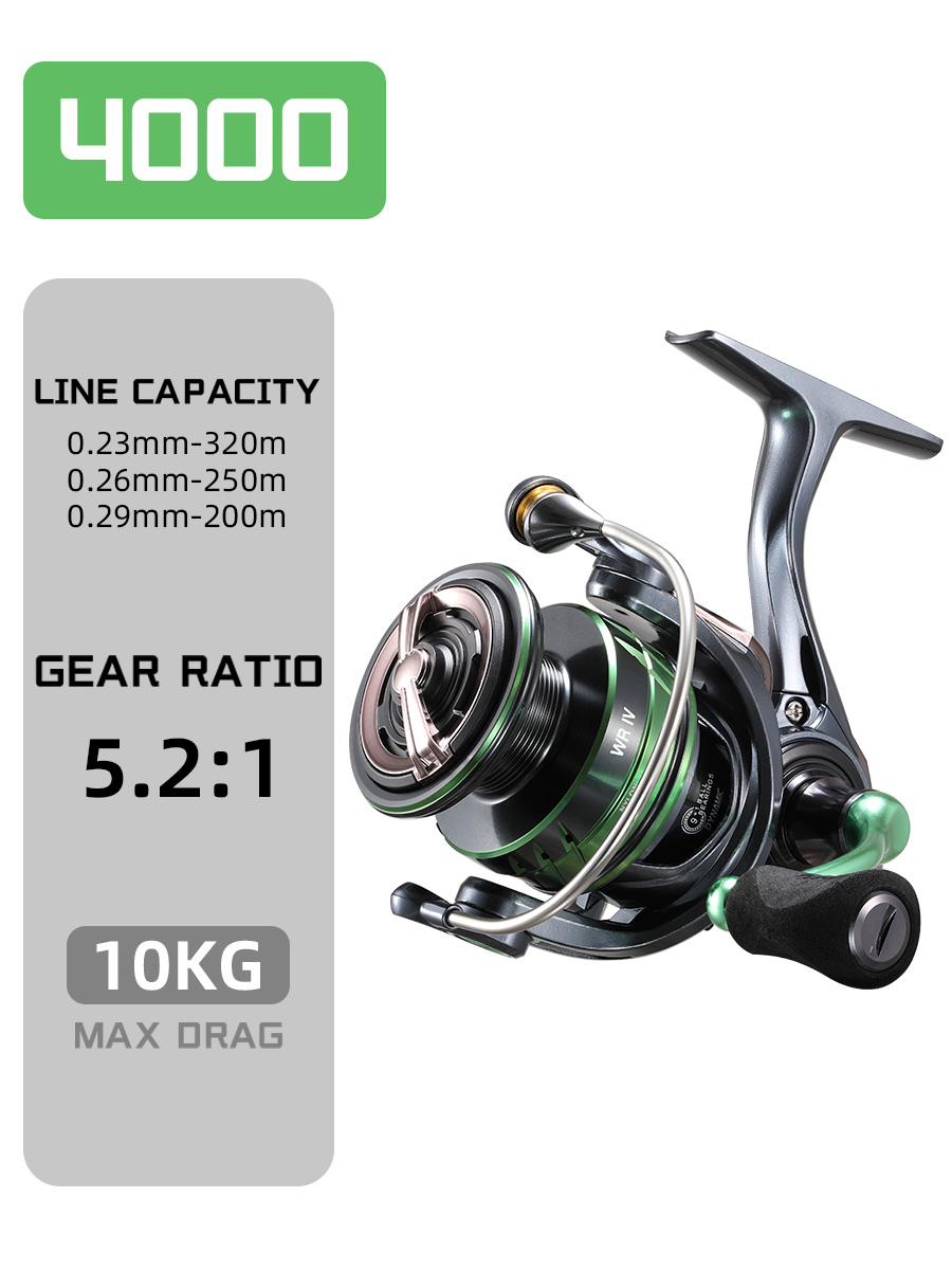 Катушка SeaKnight WR4, С передним фрикционом, 4000, Передний фрикцион ...
