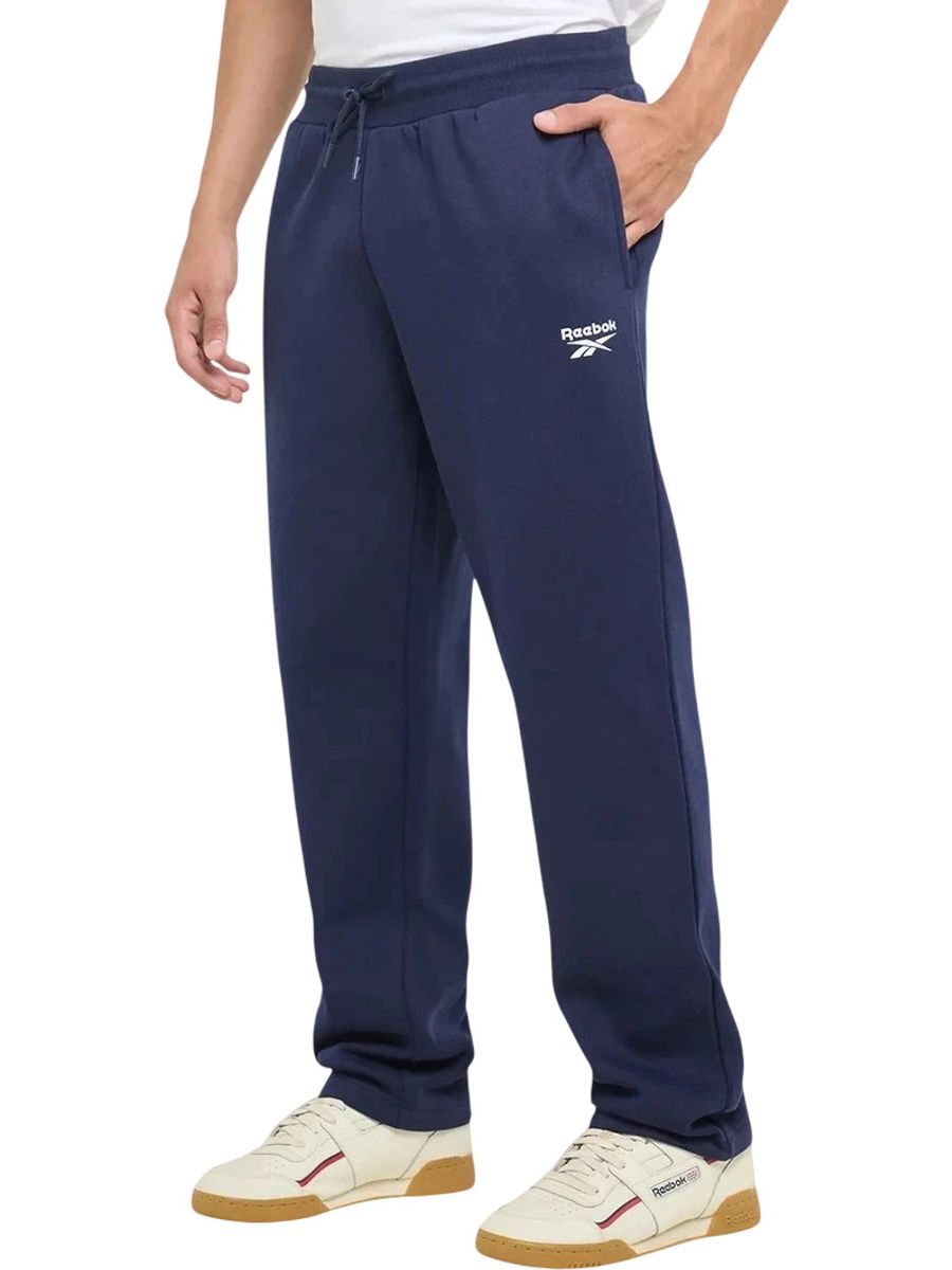 Брюки прямые Reebok Luther Small Logo Open Hem Pant, мужские, синие, с ...