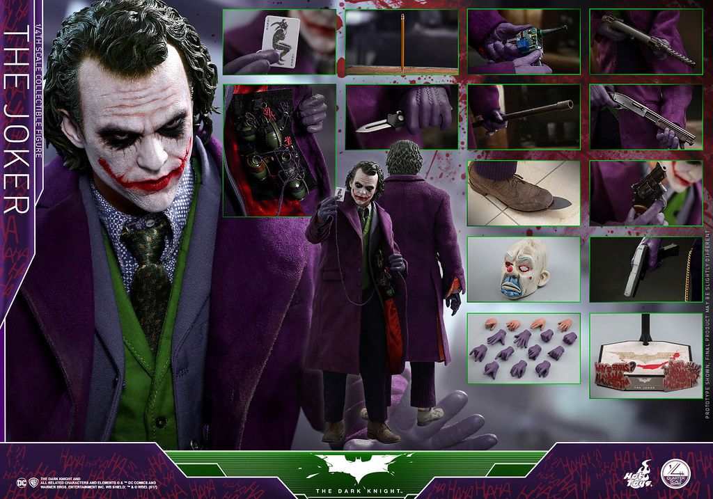 (Opened Box) Фигурка Hot Toys Batman Dark Knight The Joker Standard ...