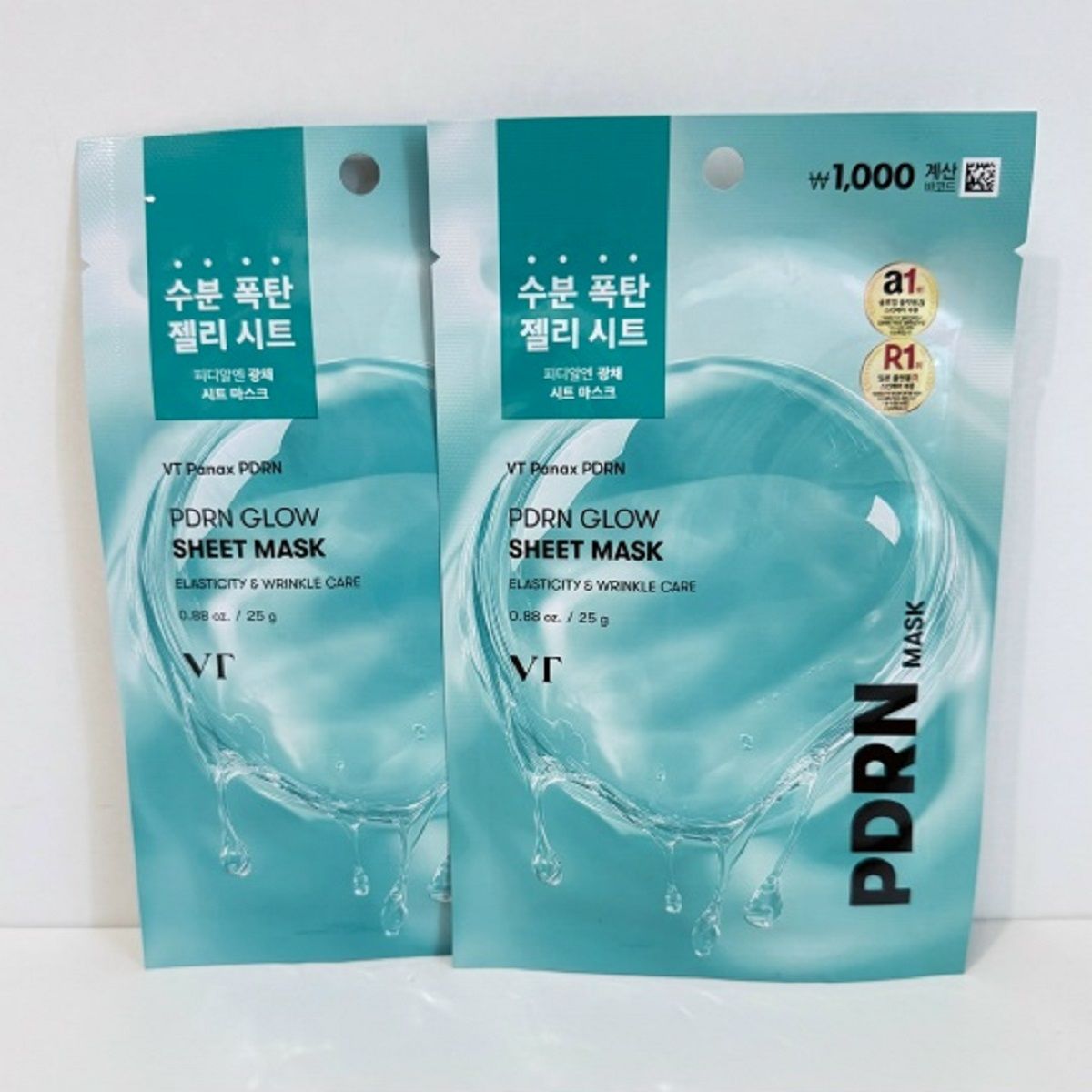 VT Тканевая маска для лица (2шт) Panax PDRN Glow Sheet Mask Elasticity ...