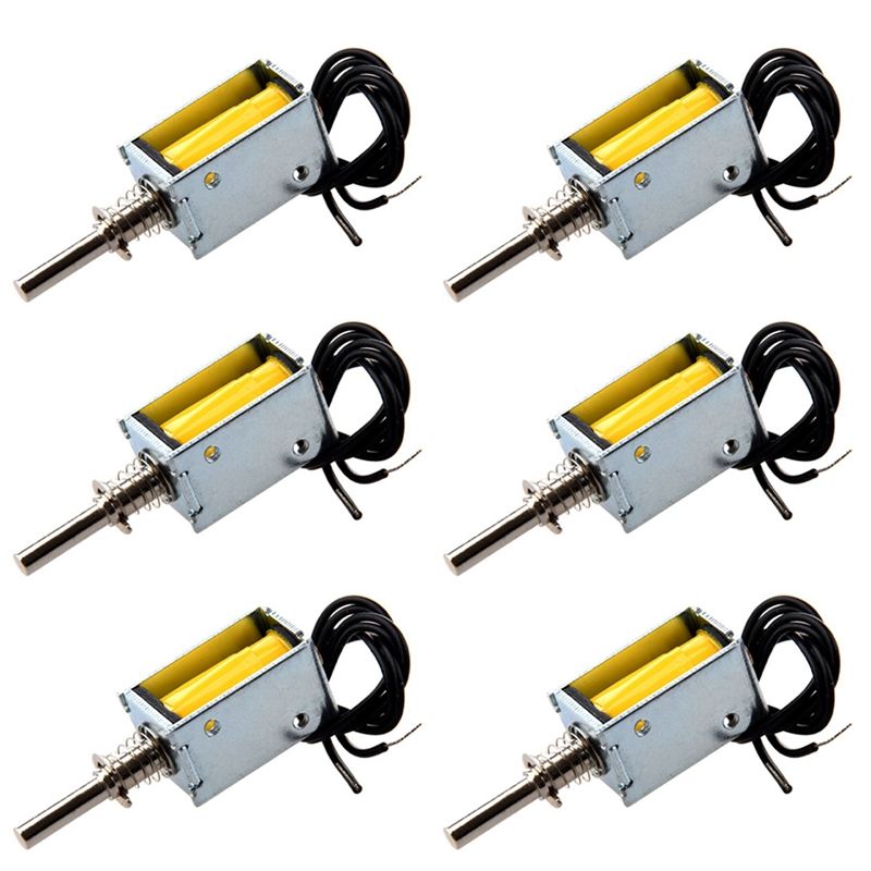 6x DC 4.5V 40g/2mm Open Frame Actuator Push Pull Соленоид Электромагнит ...