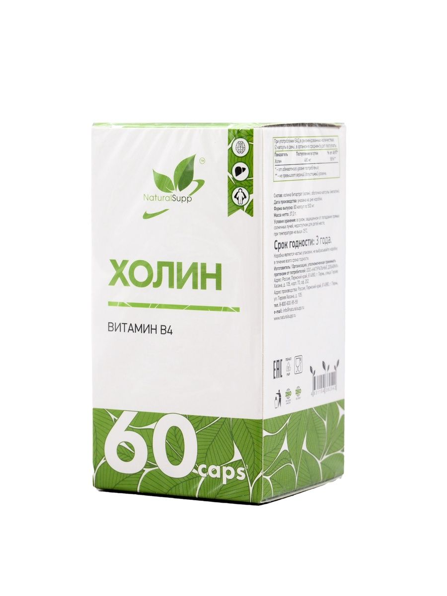 NaturalSupp, Vitamin B-4, Витамин B-4 Холин, 240 мг, 60 капсул купить ...