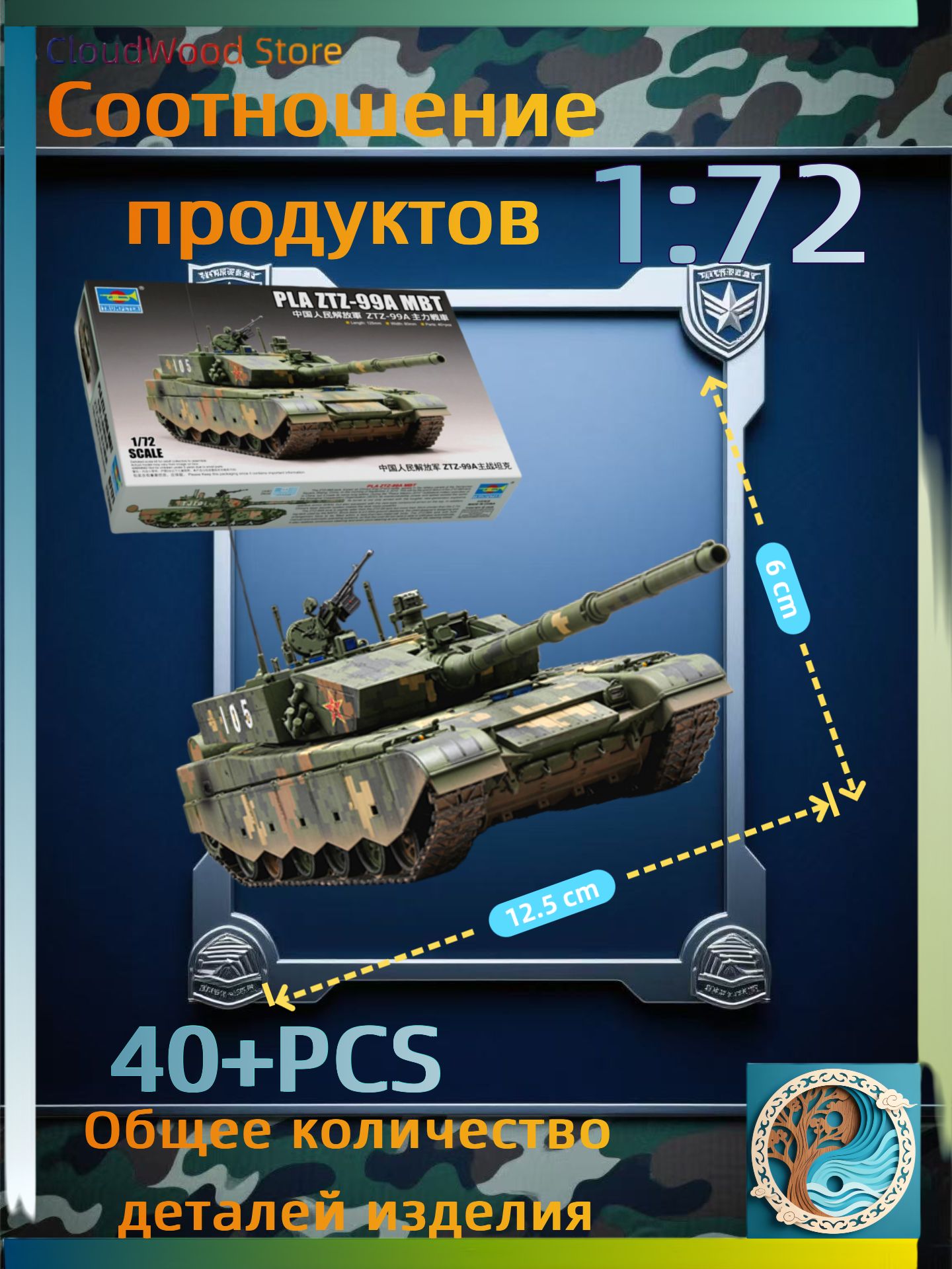 Trumpeter 07171 1:72 Основной боевой танк Народно-освободительной армии ...