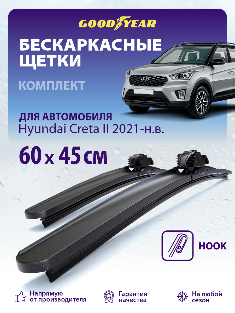 Дворники Hyundai Creta 2 (Хендай Крета 2) 2021-н.в., Щетки ...