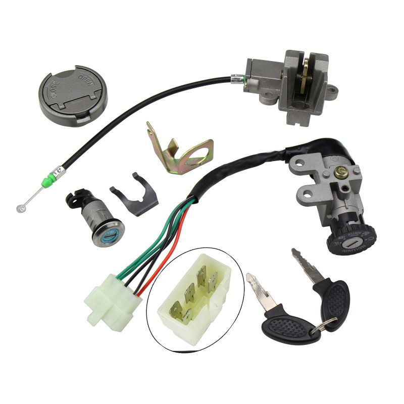 YCM PARTS Комплект замка зажигания для мотоцикла, с ключами и проводкой ...