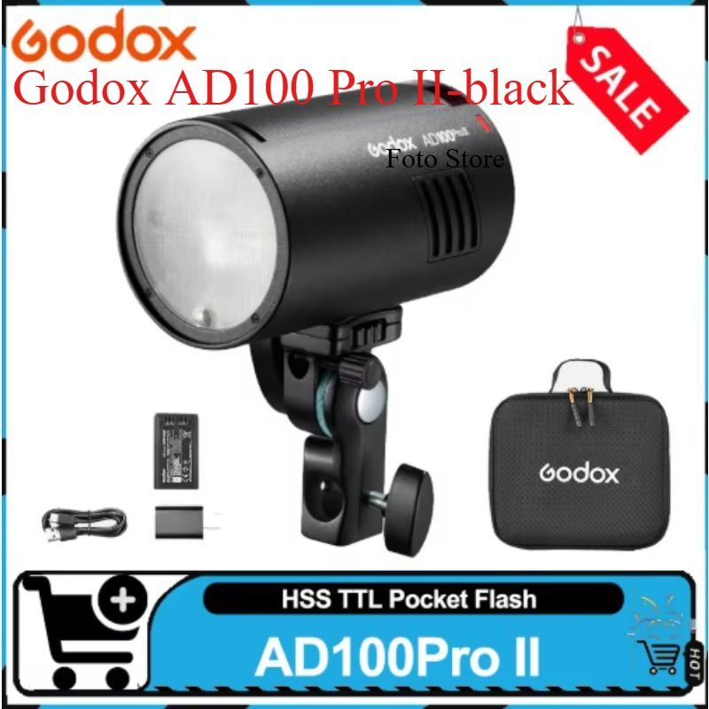 Bспышка Godox AD100 Pro II standard Flash Strobe, 100Ws 3300mAh 1.5s ...