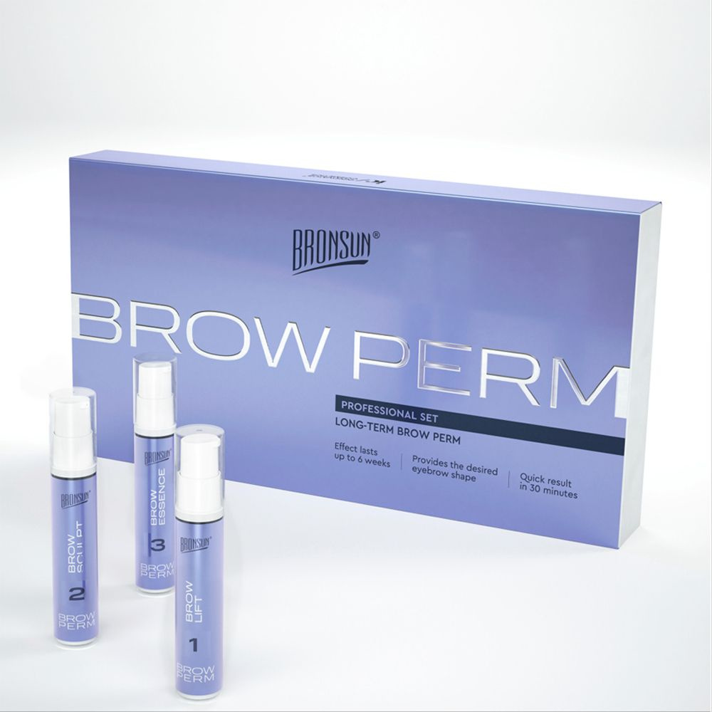 BRONSUN Набор для долговременной укладки бровей BROW PERM (Бронсан ...