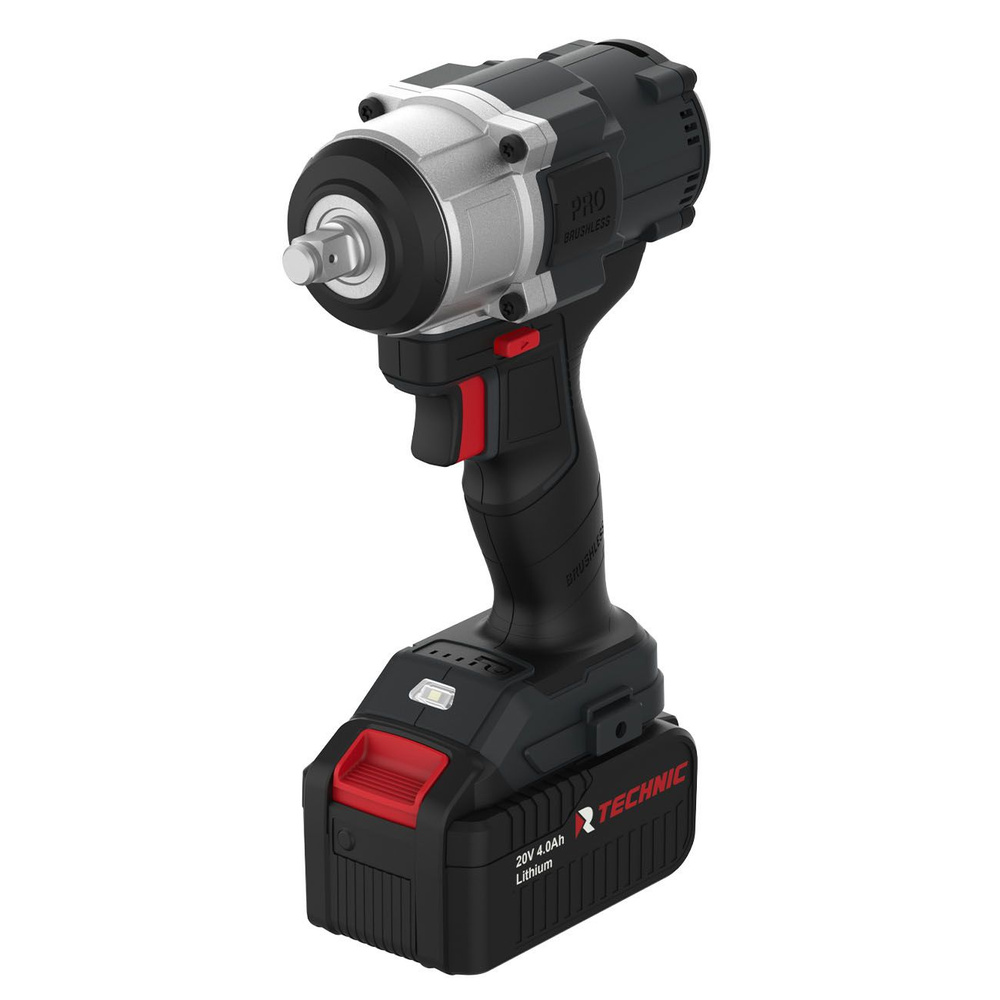 Гайковерт ударный аккумуляторный RUNTEC TECHNIC 1/2", 20В, 2*4Ач, 800Нм RUNTEC RT-IW800T ...