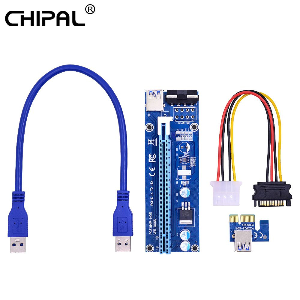 Райзер Pci E для видеокарты Chipal Ver006s Riser Pcie удлинитель Pci