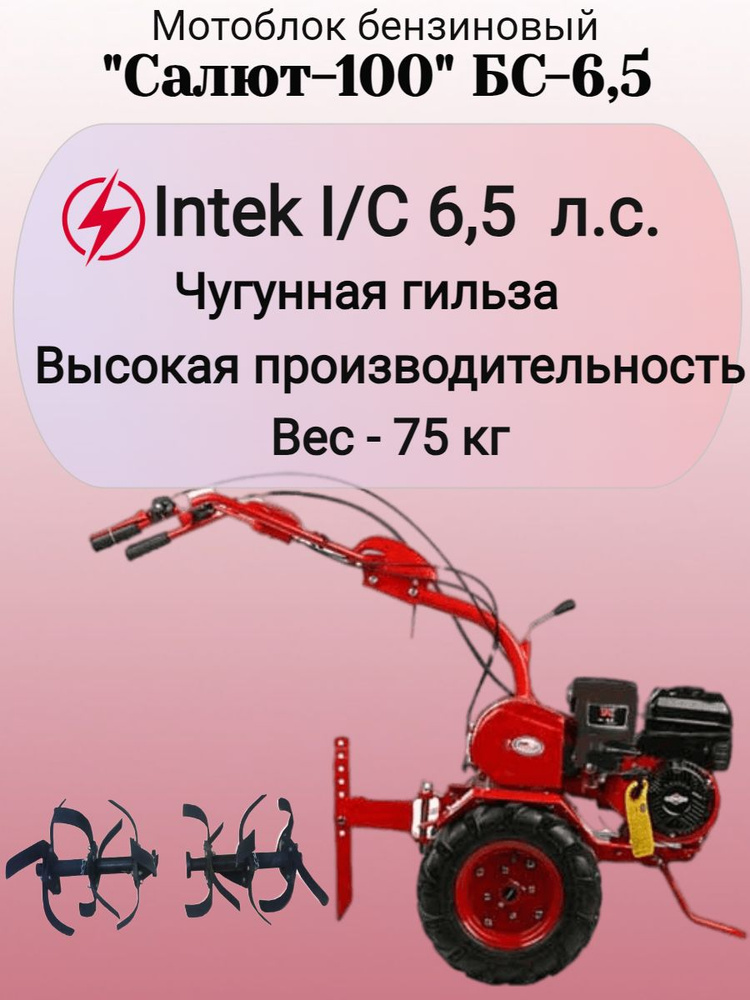 Мотоблок Салют-100 B&S Intek I/C 6.5 л.с. - купить мотоблок по выгодной ...
