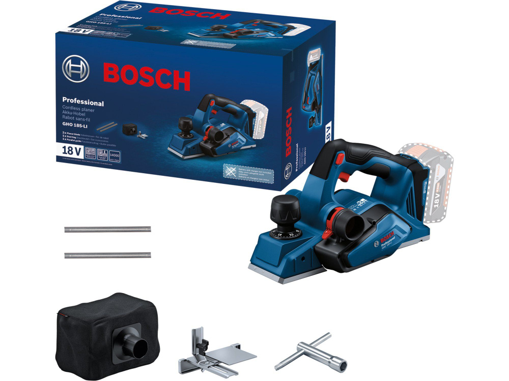 Аккумуляторный рубанок Bosch GHO 185-LI 18 В, 14000 об/мин ...