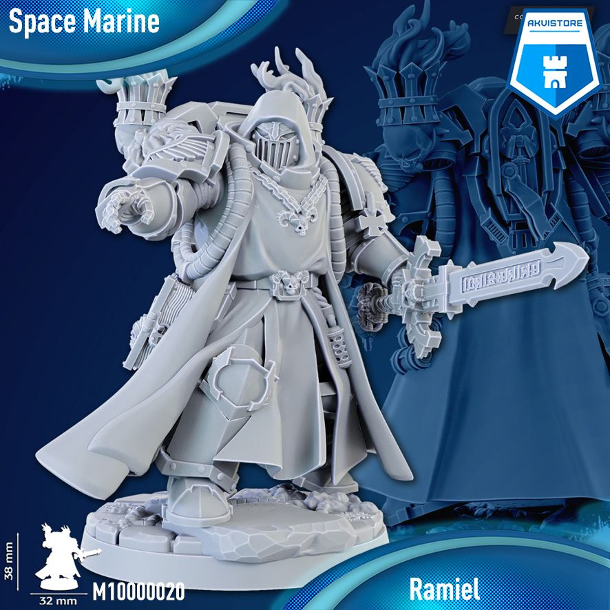 Космические десантники (Space Marine) - Ramiel 32 мм миниатюра 3D ...