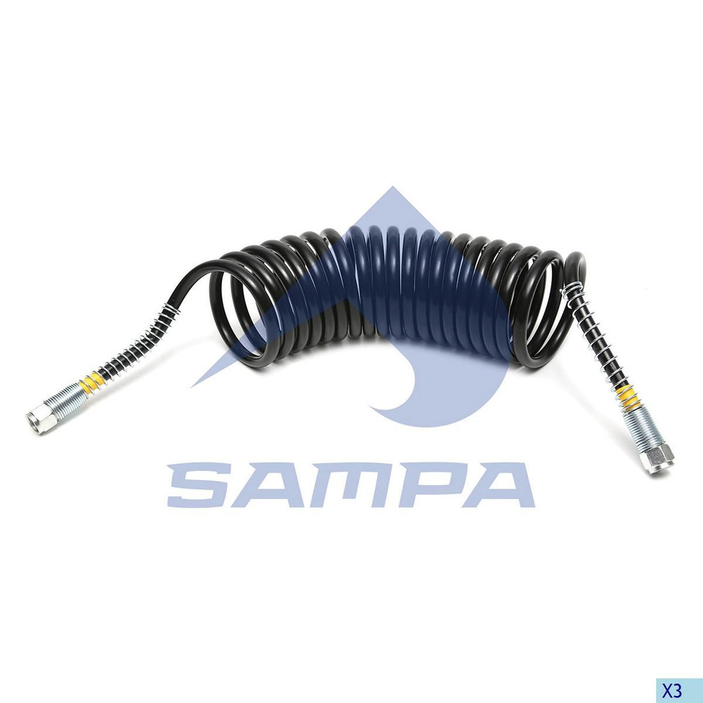 Шланг пневматический М18*1.5 L-4000 желтый DAF (SAMPA) - SAMPA арт. 096 ...