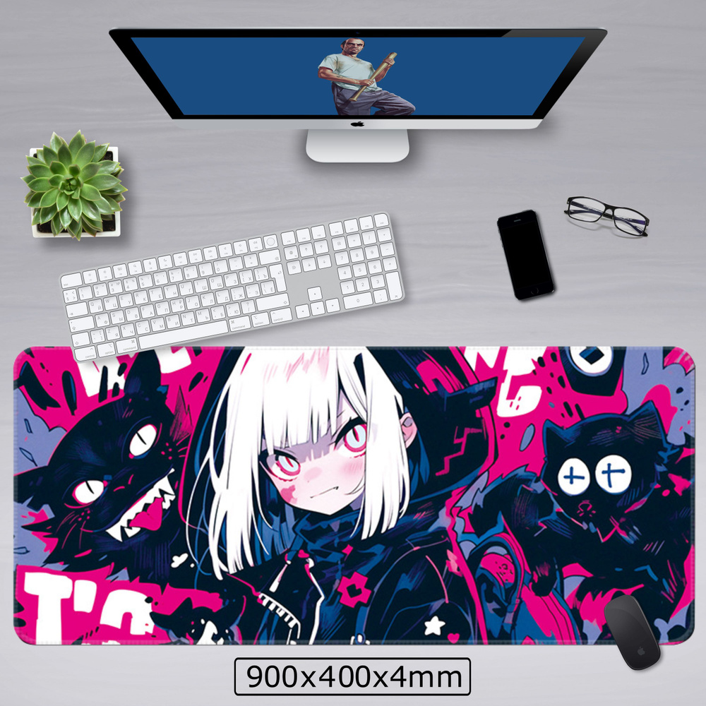 Игровой коврик для мыши Аниме Overlock (Anime) большой 900*400*4 мм ...