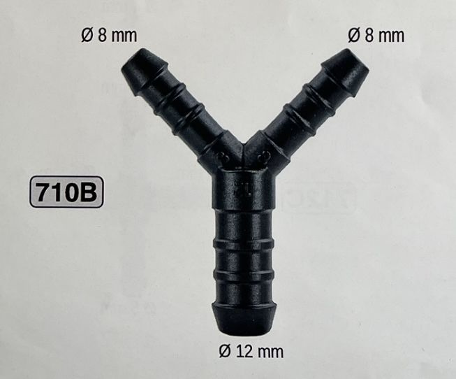 Соединитель трубок Y образный пластмассовый (Бензомаслостойкий ...