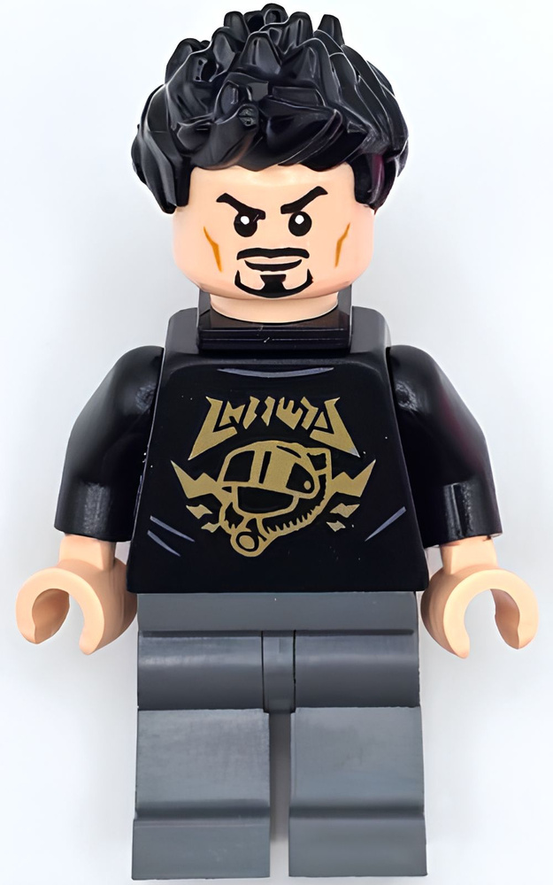Минифигурка Lego Super Heroes Tony Stark - Black Shirt with Gold Helmet ...