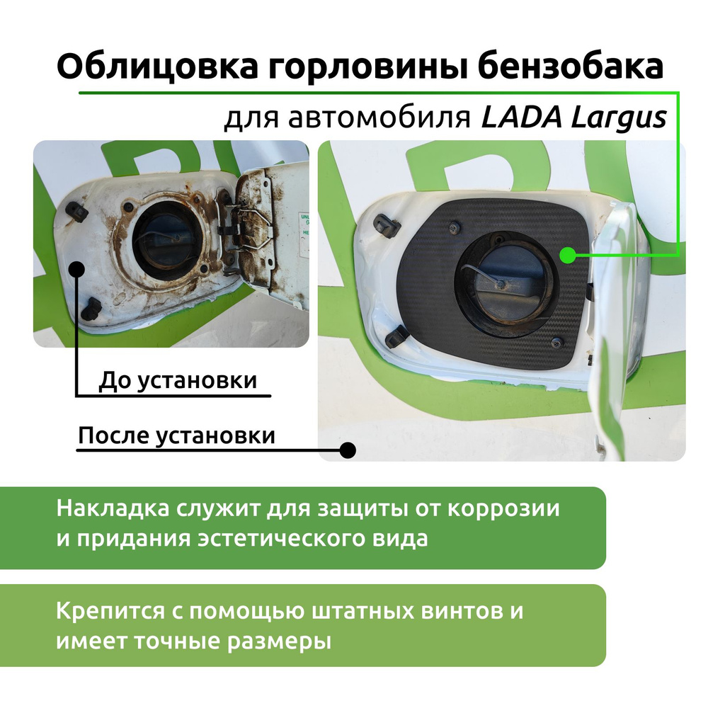 Облицовка накладка лючка (горловины) бензобака для Lada Largus Ларгускупить c доставкой на OZON ...