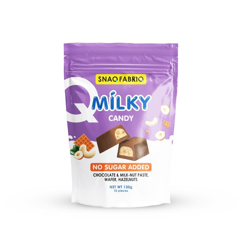 Конфеты шоколадные без сахара SNAQFABRIQ Milky Candy с молочно-ореховой ...