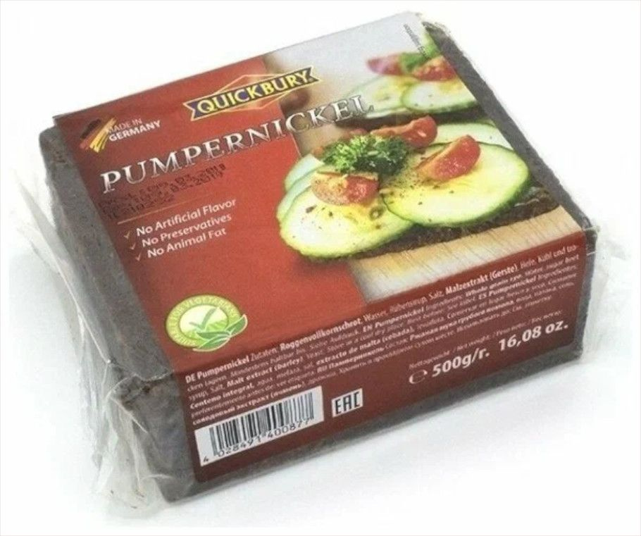 Хлеб Пумперникель из ржаной муки грубого помола, 500гр., Quickbury ...