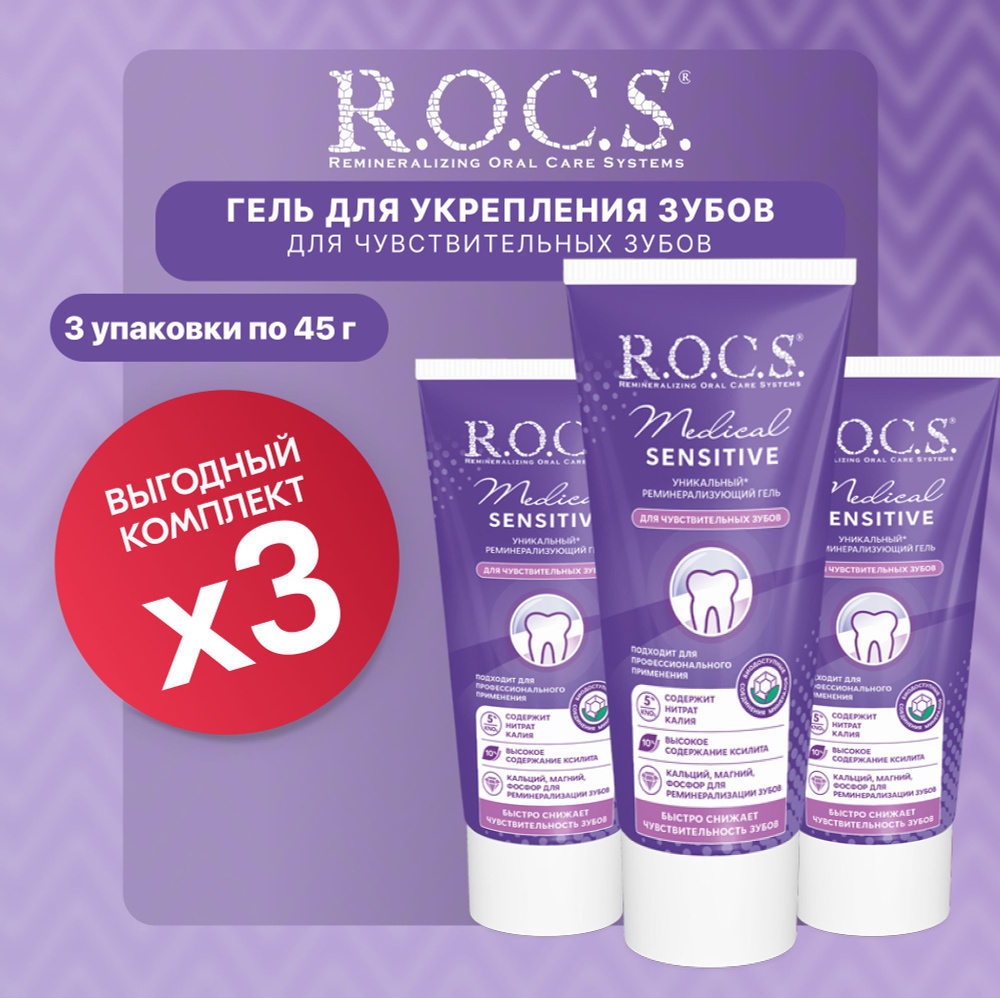 Гель для укрепления чувствительных зубов ROCS Medical Minerals ...