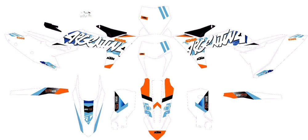 Графика на мотоцикл КТМ (2024) GR8, KEWS, HENGJIAN (толщина 600 мкм) (Argentina) купить на OZON ...