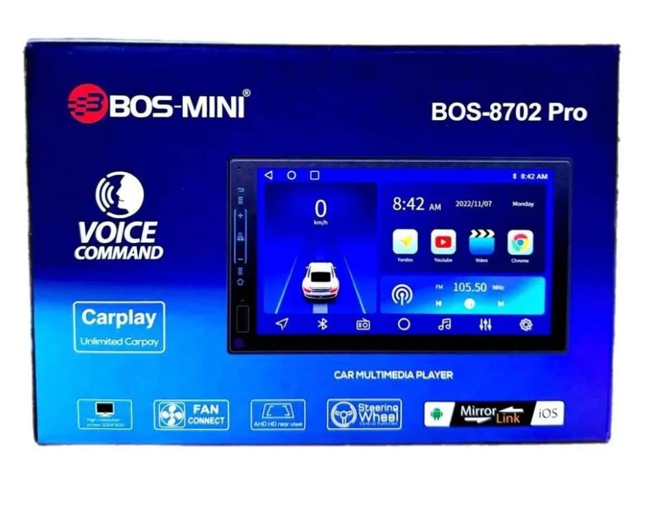 BOS-MINI Автомагнитола, диагональ: 7", 2 DIN, 2ГБ/32ГБ - купить с доставкой по выгодным ценам в ...