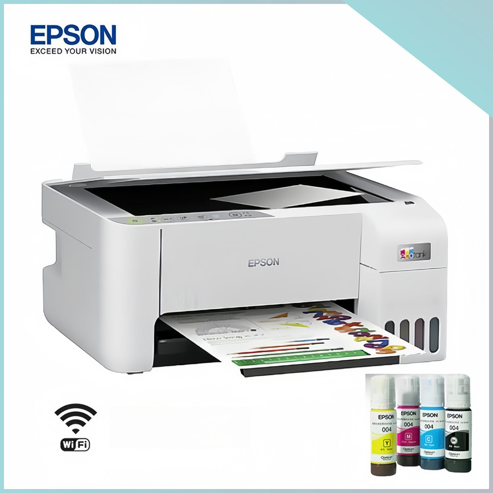 Epson МФУ Струйное L3256, A4, Wi-Fi, белый, бежевый купить на OZON по низкой цене (2489578013)